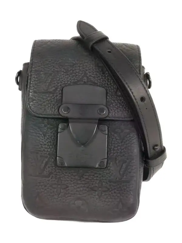 LOUIS VUITTON S-lock Monogram Taurillon Messenger Bag - Black