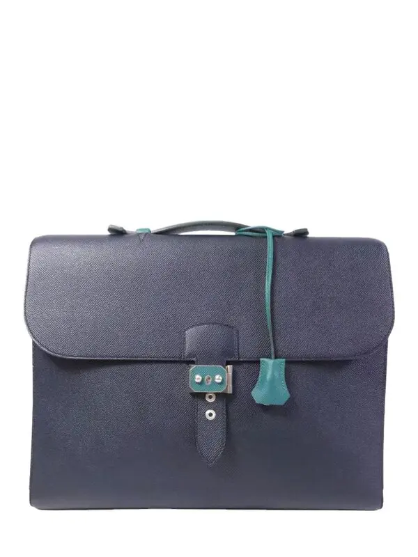 Hermès Sac A Depeches Briefcase - Blue
