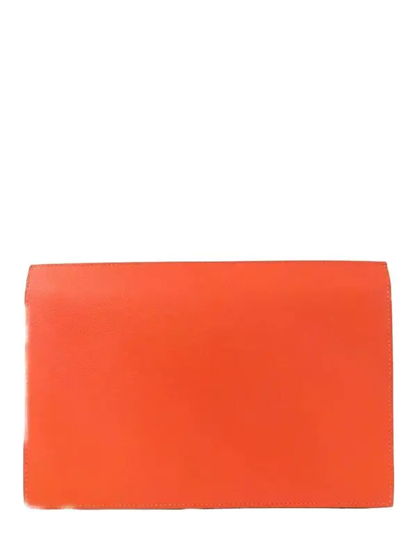 Hermès Pochette Multiplis Leather Clutch Bag - Red