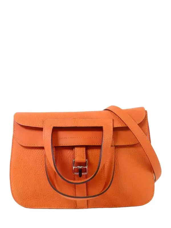 Hermès Halzan Clemence Shoulder Bag - Orange