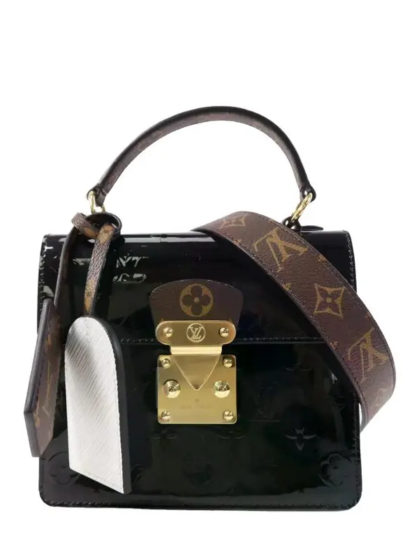 LOUIS VUITTON Epi Vernis Monogram Tote Bag - Black