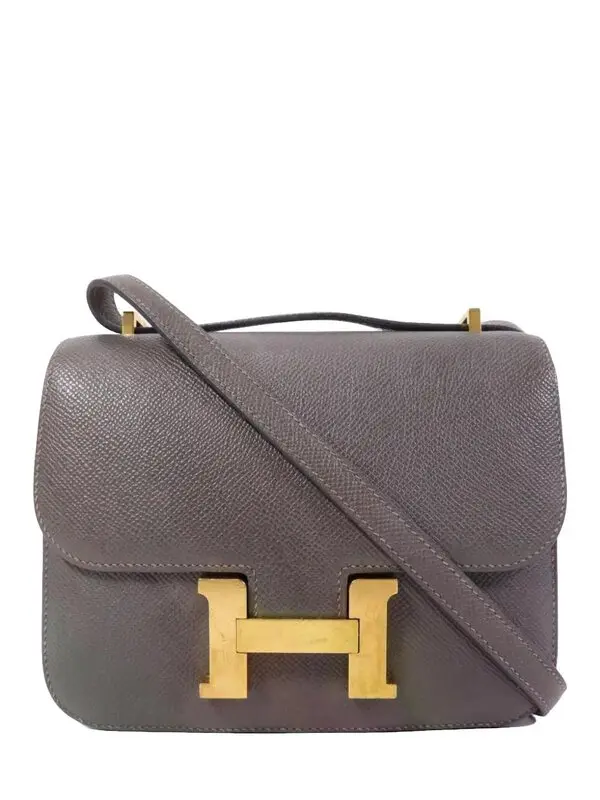 Hermès Constance Epsom Leather Crossbody Bag - Grey