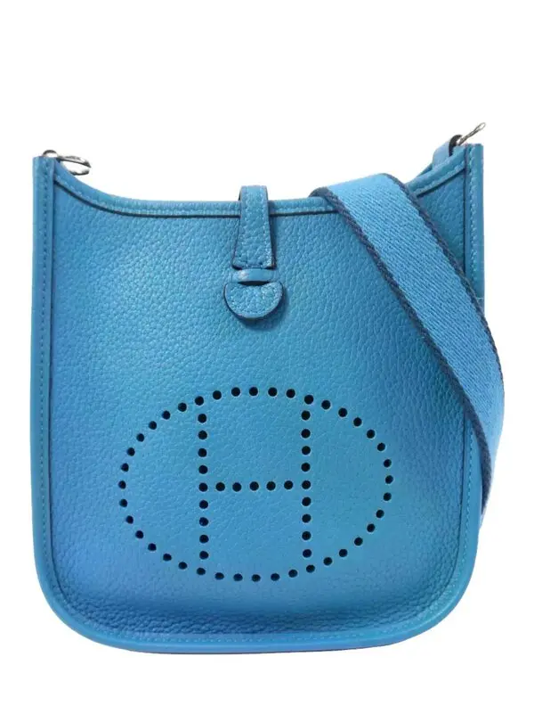 Hermès Evelyne Tpm Clemence-leather Crossbody Bag - Blue