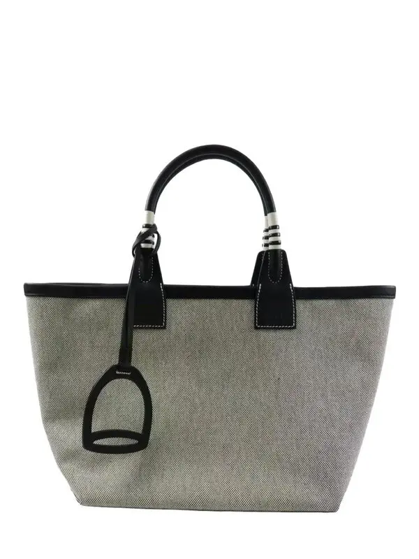 Hermès 25 Steeple Canvas Tote Bag - Grey