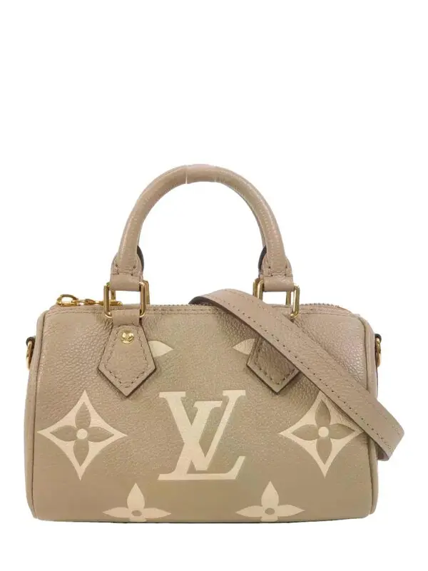 LOUIS VUITTON Nano Speedy Tote Bag - Grey