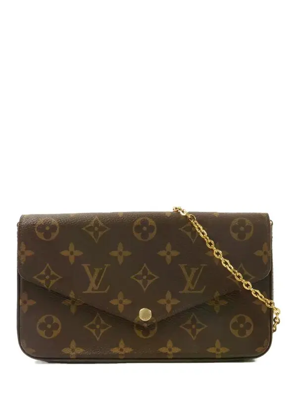 LOUIS VUITTON Monogram Felicie Shoulder Bag - Brown