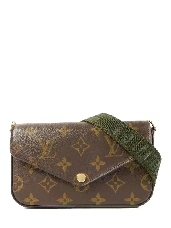 LOUIS VUITTON Felicie Strap & Go Monogram Tote Bag - Brown