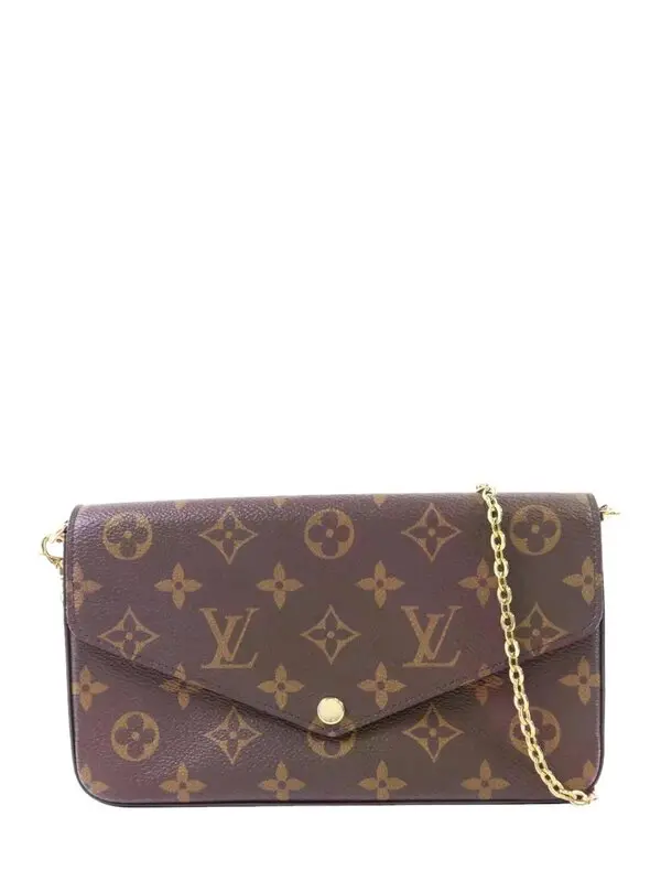 LOUIS VUITTON Monogram Felicie Pochette Shoulder Bag - Brown