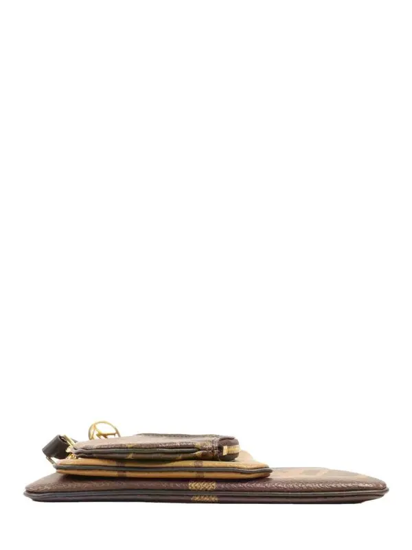 LOUIS VUITTON Monogram Reverse Pochette Trio Clutch Bag - Brown