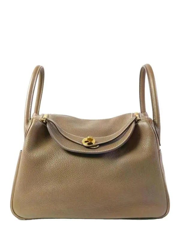 Hermès Lindy 30 Clemence Leather Tote Bag - Brown