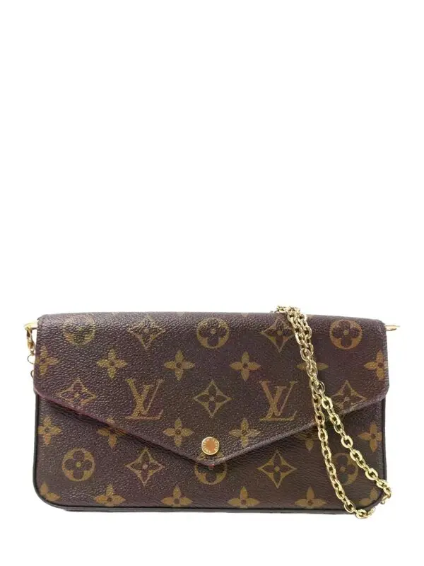LOUIS VUITTON Monogram Pochette Felicie Crossbody Bag - Brown