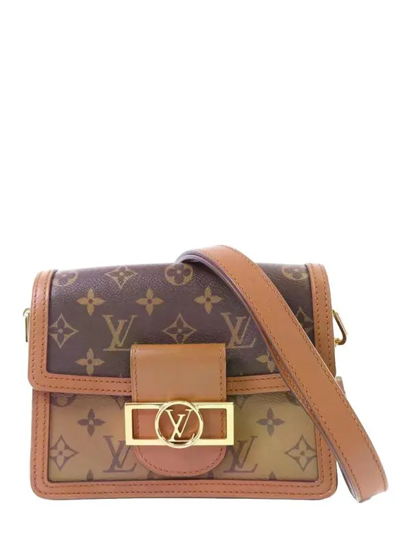 LOUIS VUITTON Dauphine Mini Monogram Reverse Crossbody Bag - Brown