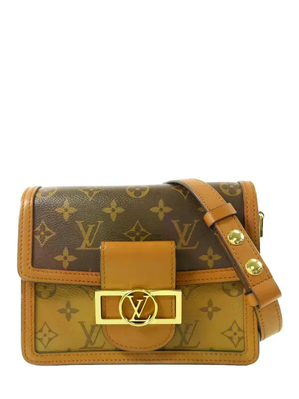 LOUIS VUITTON Mini Dauphine Monogram Reverse Canvas Shoulder Bag - Brown