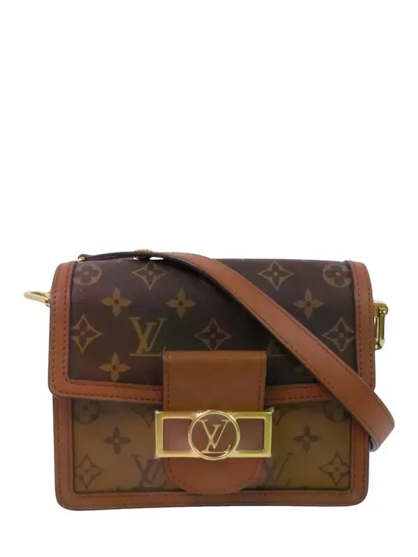 LOUIS VUITTON Mini Dauphine Monogram Reverse Crossbody Bag - Brown