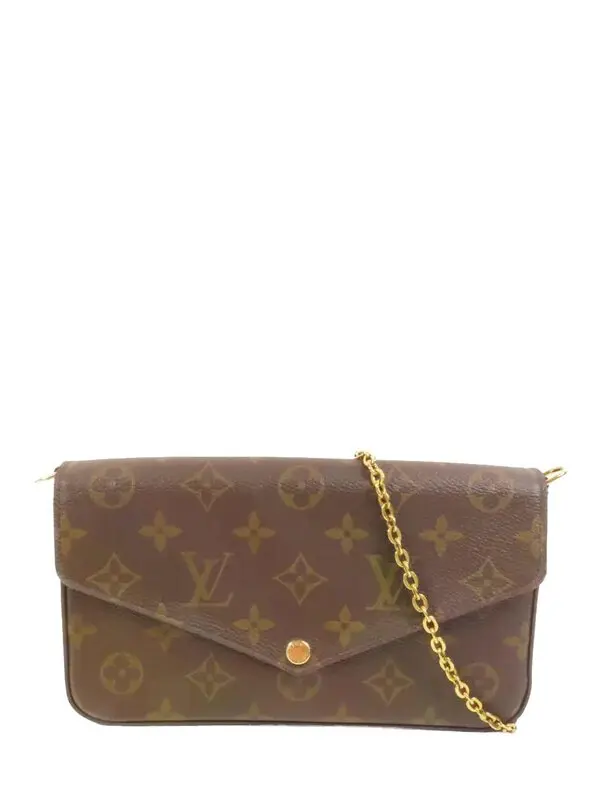 LOUIS VUITTON Monogram Pochette Félicie Bag - Brown
