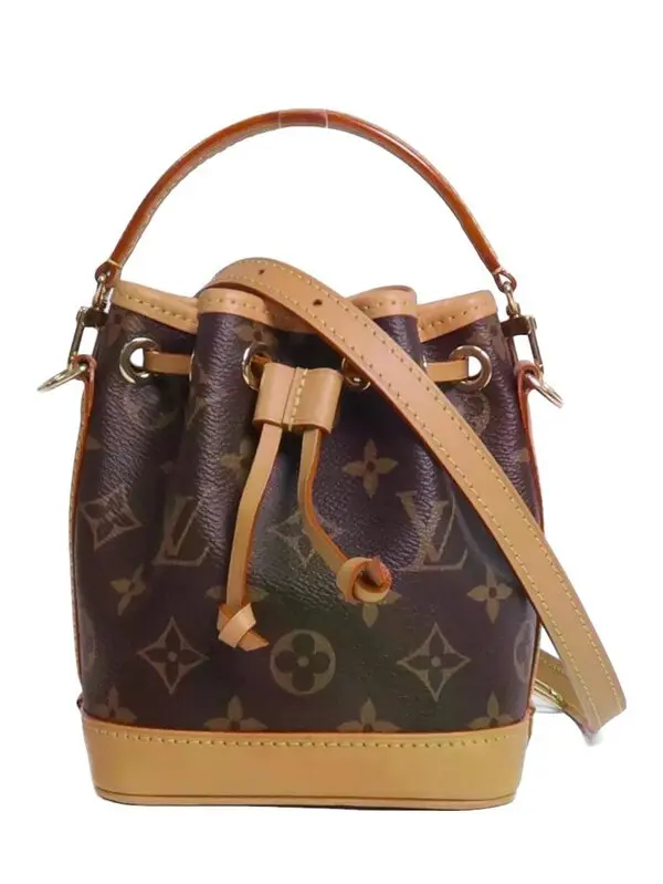LOUIS VUITTON Nano Noe Monogram Canvas Bucket Bag - Brown