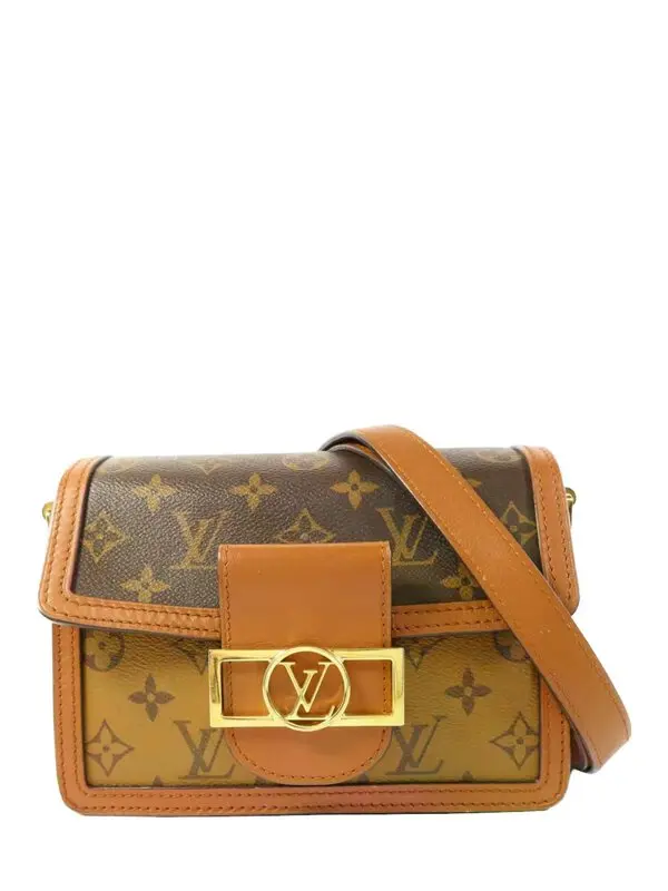 LOUIS VUITTON Dauphine Monogram Reverse Shoulder Bag - Brown