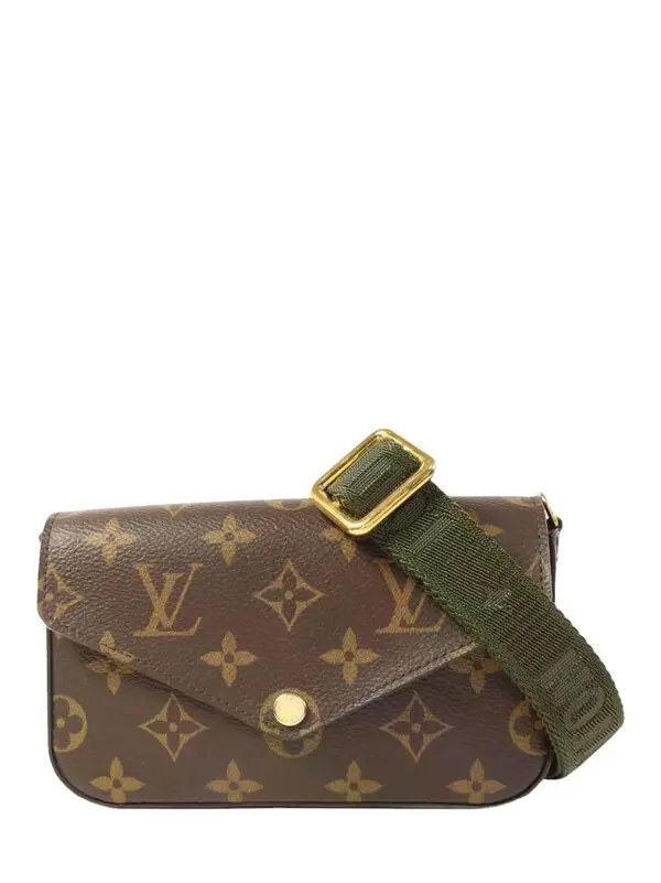LOUIS VUITTON Felicie Strap & Go Monogram Shoulder Bag - Brown
