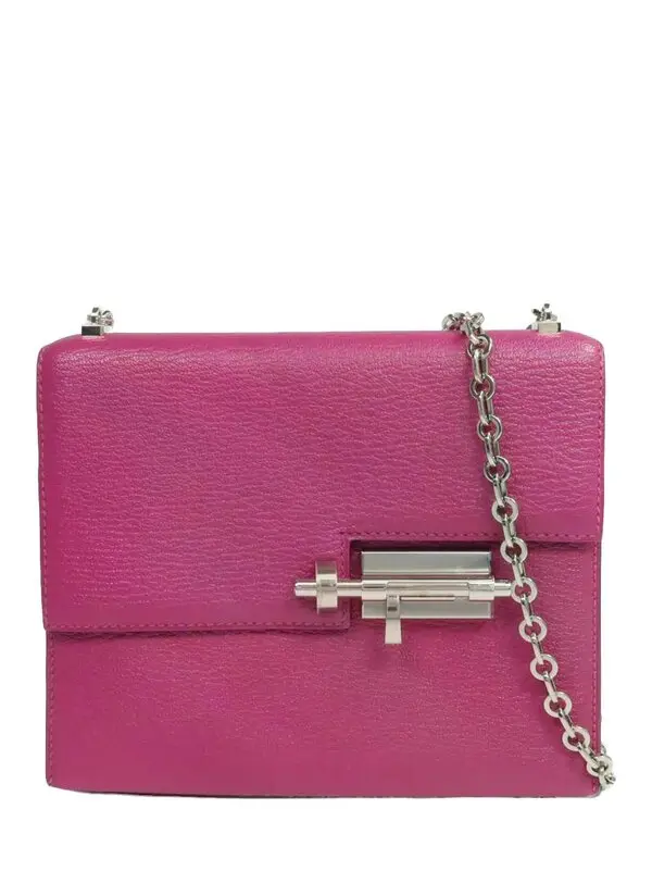 Hermès Mini Verrou Chevre Leather Chain Crossbody Bag - Pink