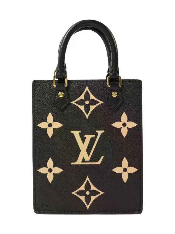 LOUIS VUITTON Empreinte Petit Sac Plat Monogram Tote Bag - Black