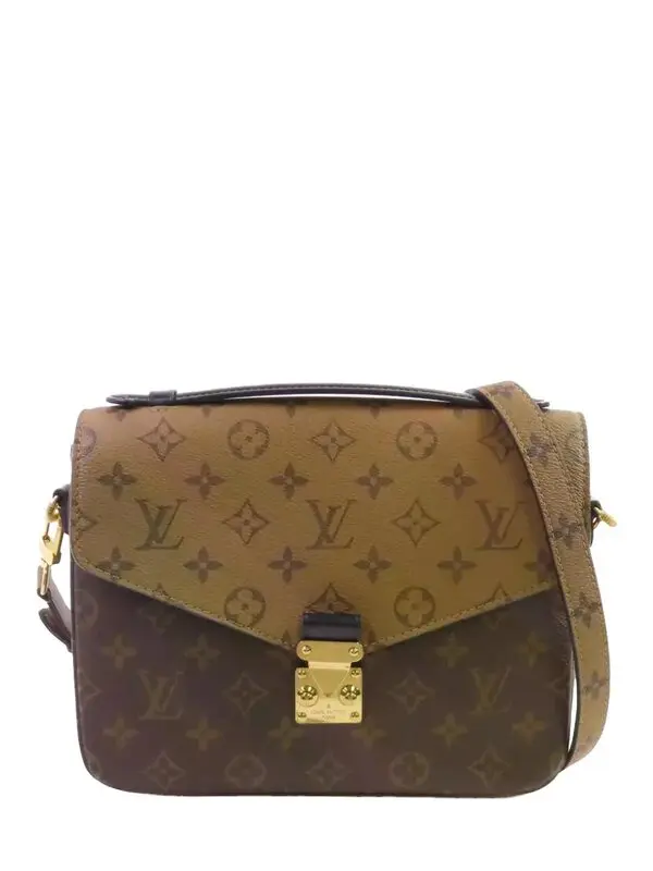 LOUIS VUITTON Monogram Reverse Pochette Metis Shoulder Bag - Brown