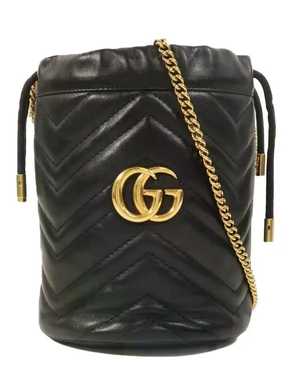 Gucci Mini Gg Marmont Bucket Bag - Black