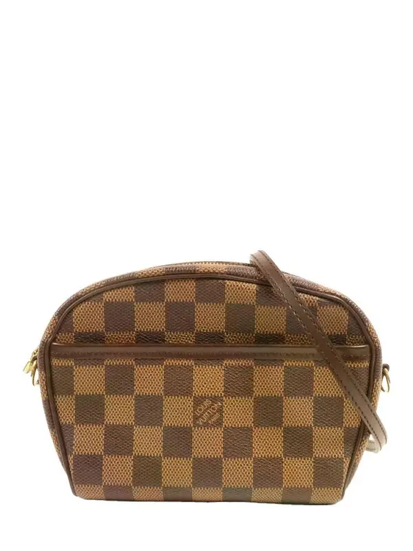 LOUIS VUITTON Pochette Ipanema Damier Ebene Canvas Clutch Bag - Brown