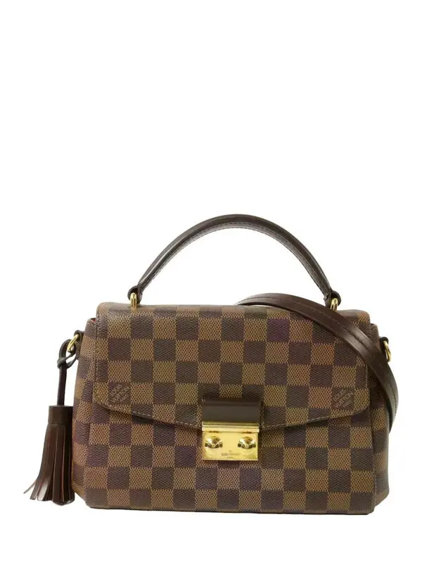 LOUIS VUITTON Croisette Damier Ebene Canvas Crossbody Bag - Brown
