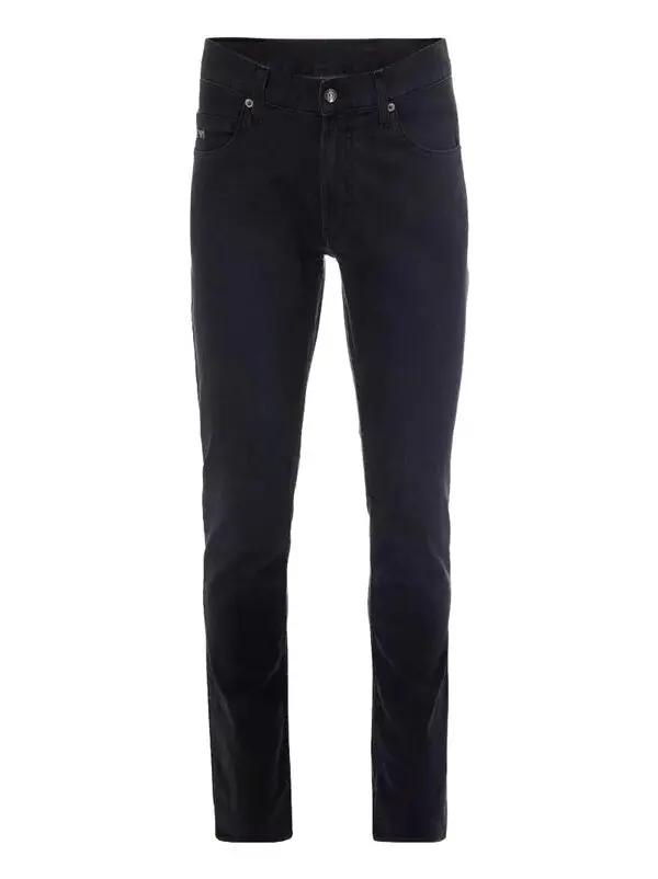 Emporio Armani Logo-plaque Jeans - Black