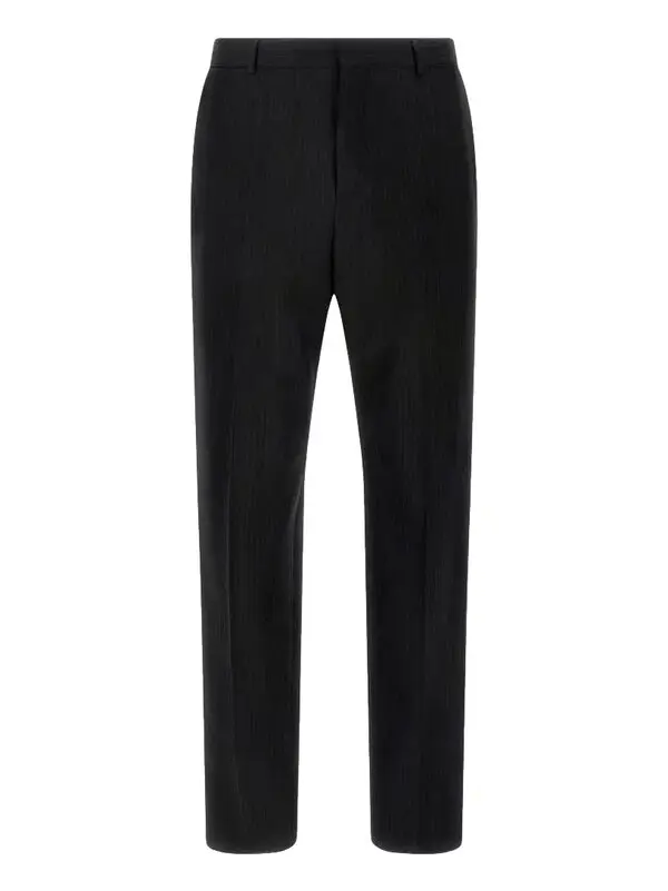 Saint Laurent Tailored Pinstriped Trousers - Black