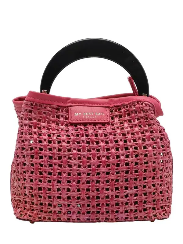MY BEST BAG FIRENZE Woven Leather-trimmed Tote Bag - Pink