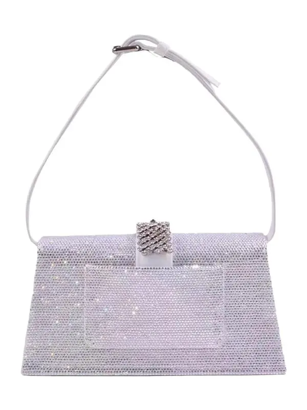 GEDEBE Embellished Buckle Detail Shoulder Bag - White