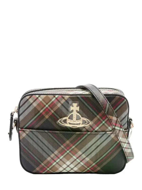 VIVIENNE WESTWOOD Tartan Crossbody Bag - Black