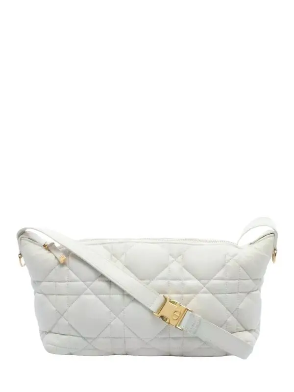 Dior Diortravel Cannage Pouch Bag - White