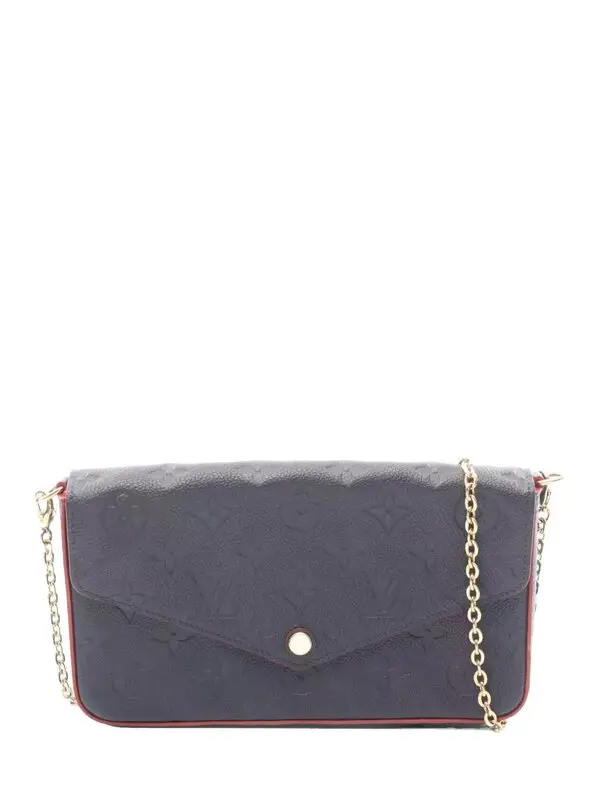 LOUIS VUITTON Felicie Monogram Empreinte Cross Body Bag - Blue
