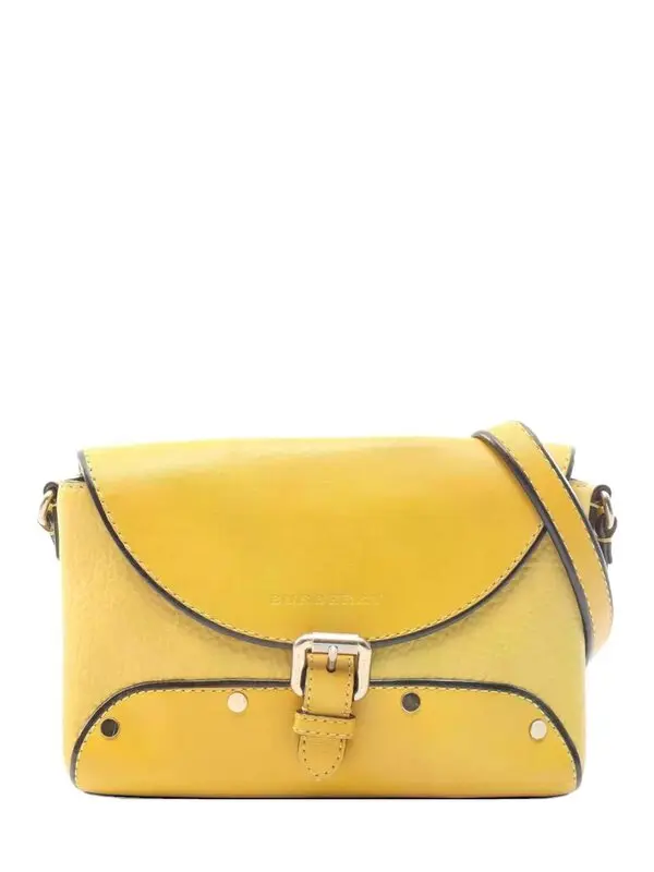 Burberry Logo-embossed Buckle Shoulder Bag - Yellow