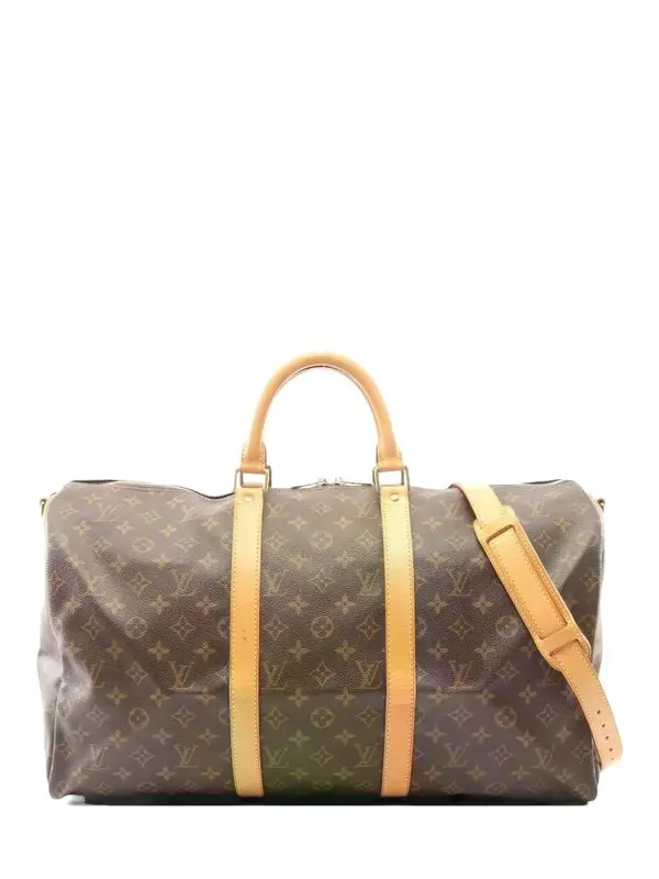 LOUIS VUITTON Keepall Bandoulière Monogram Travel Bag - Brown
