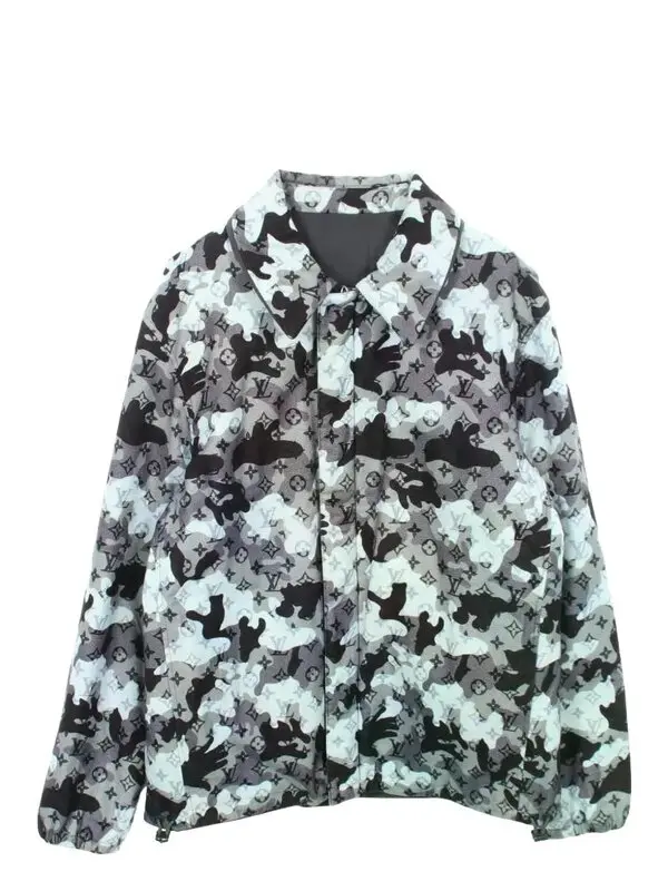 LOUIS VUITTON Monogram Camo Reversible Jacket - Grey