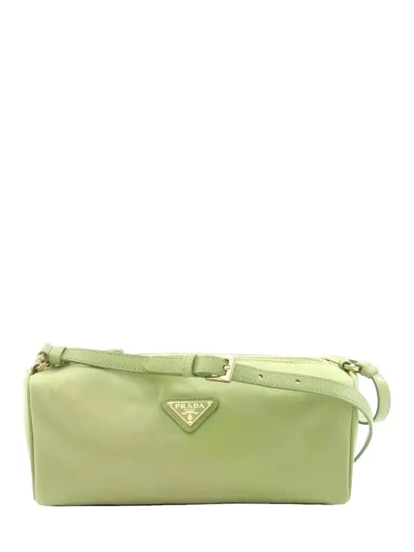 Prada Re-nylon Saffiano Leather Shoulder Bag - Green
