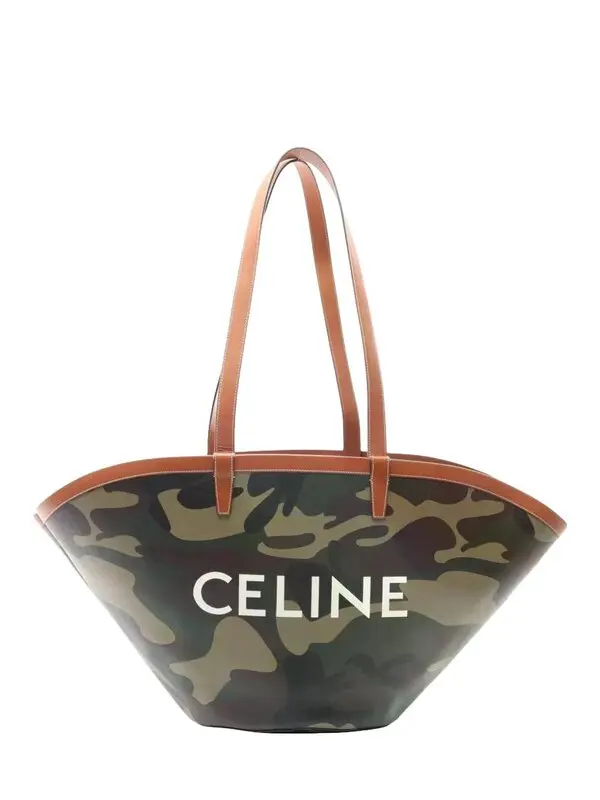 Celine Camouflage Print Shoulder Bag - Green