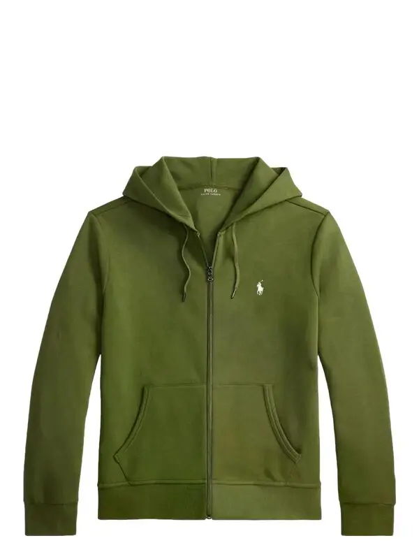 Polo Ralph Lauren Zip-up Logo Embroidered Sweater - Green
