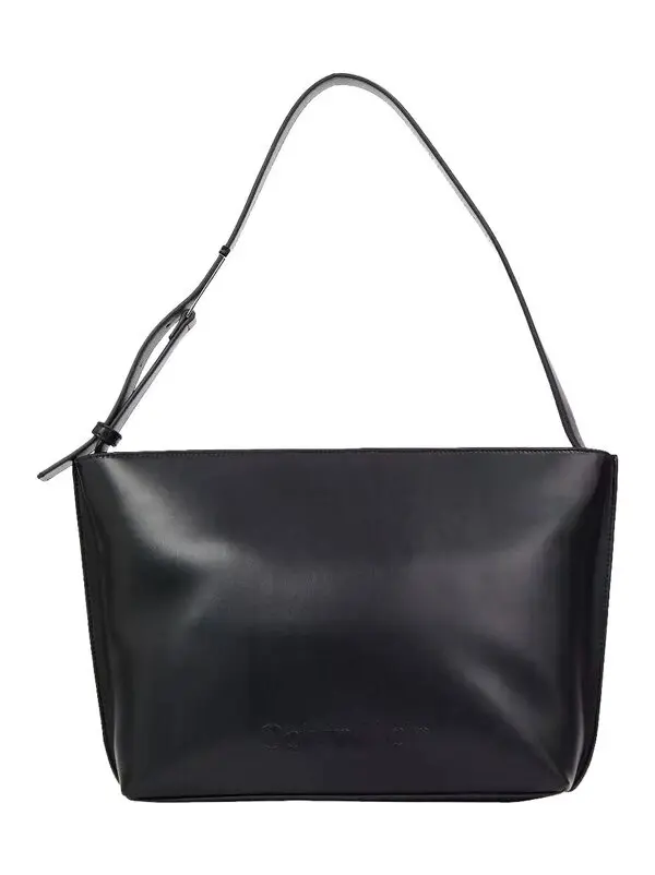 Calvin Klein Embossed Logo Tote Bag - Black