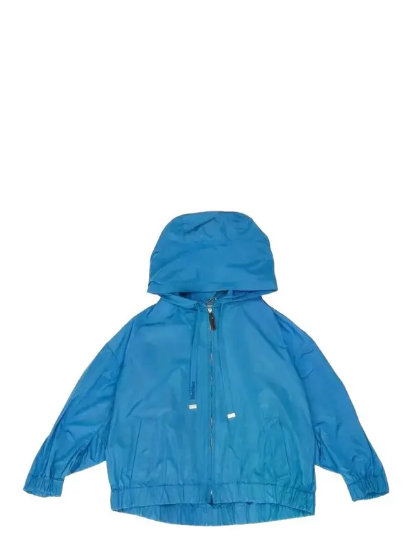 Max Mara Hooded Box-pleat Jacket - Blue
