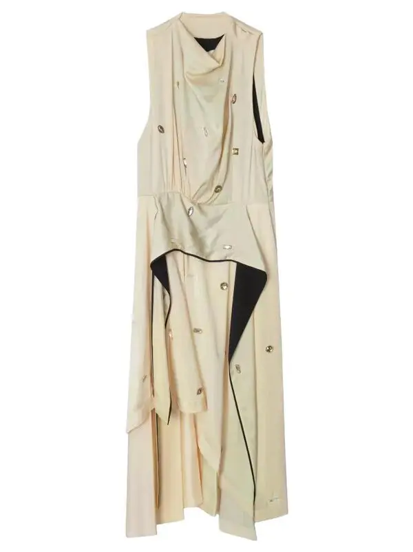 3.1 Phillip Lim Gem-embellished Draped Midi Dress - Neutrals