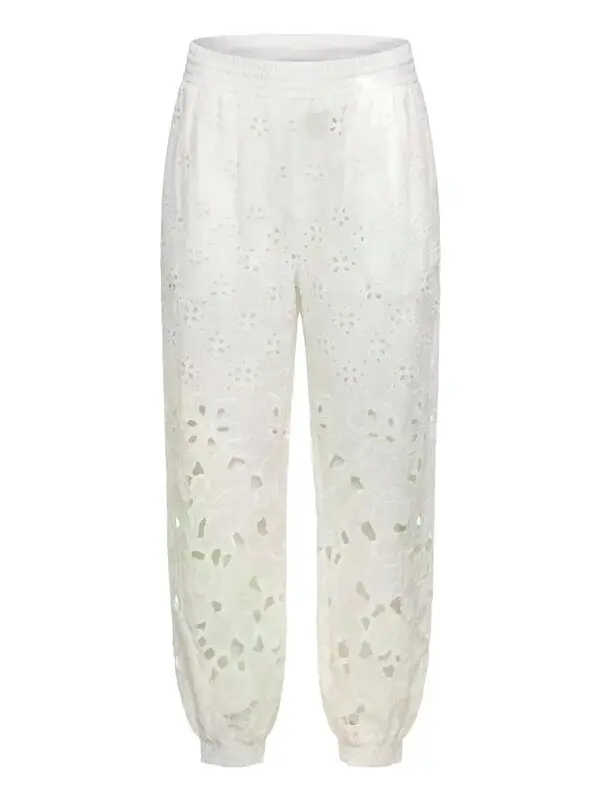 Ermanno Scervino Broderie Anglaise Track Pants - White