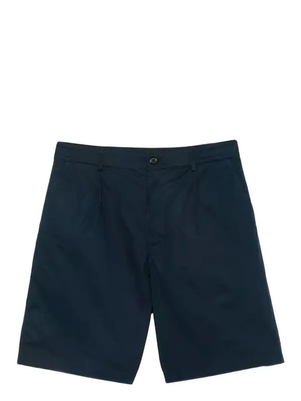DEPARTMENT 5 Pleated Poplin Shorts - Blue