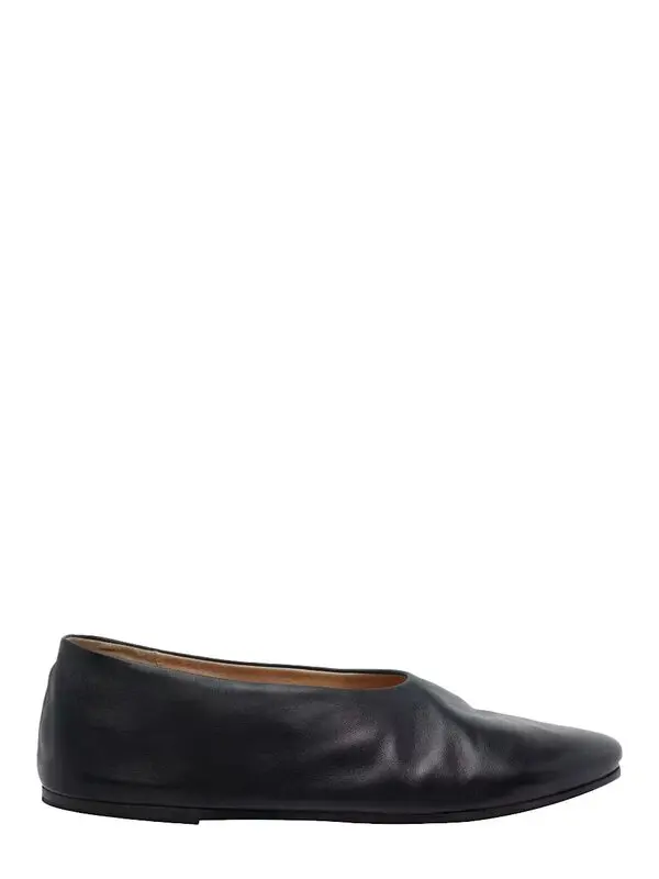 Marsèll Coltellaccio Ballet Flats In Smooth Grain Leather - Black