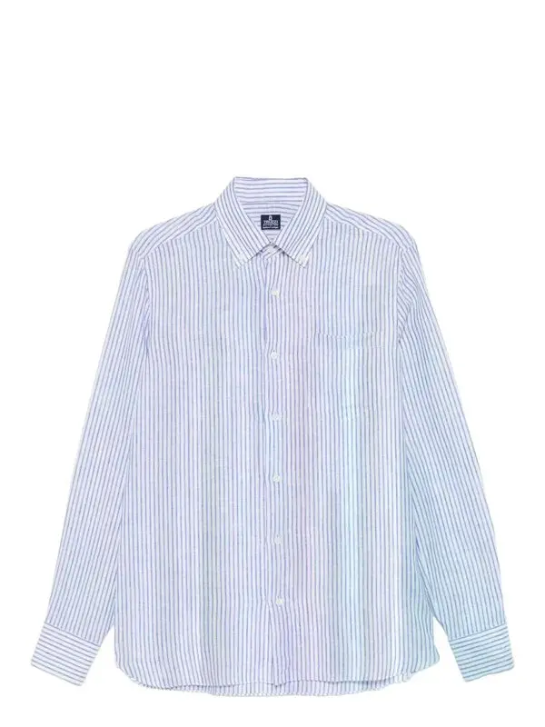 TRUZZI Striped Buttoned Shirt - White