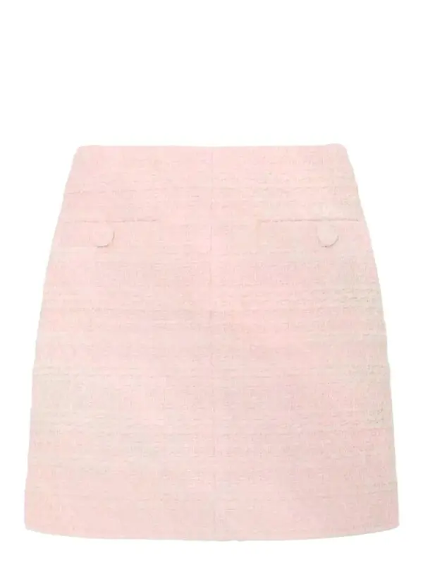 MILLY Briar Tweed Mini Skirt - Pink
