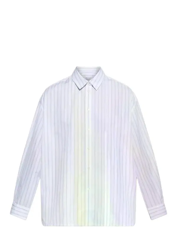 Maison Kitsuné Striped Cotton Shirt - White